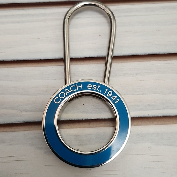 Coach | Accessories | Coach Vintage Sky Blue Enamel Pinch Lock Locket ...
